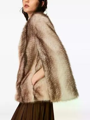 TWINSET Faux-fur Cape Jacket