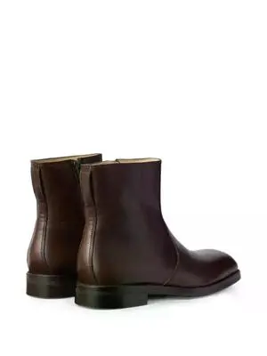 LEMAIRE Zipped Ankle Boots In Shiny Leather