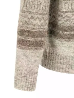 Brunello Cucinelli Nordic Jacquard Zip-up Cardigan