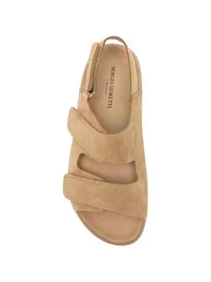 SERGIO MORETTI FIRENZE Touch-strap Suede Sandals