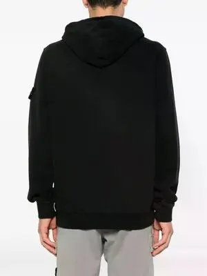 Stone Island Logo-patch Hoodie - Black