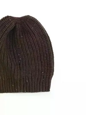 Brunello Cucinelli Sequin-embellished Ribbed Beanie Hat