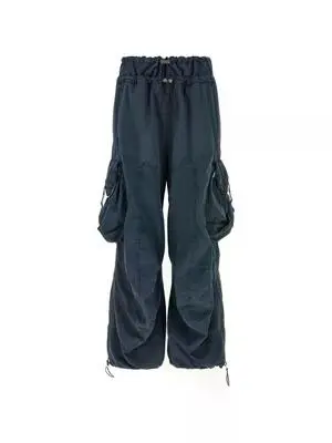 Attico Draped Parachute Cargo Pants - Blue