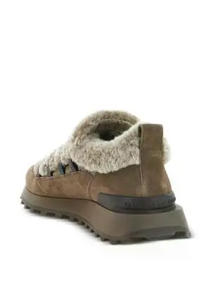 Brunello Cucinelli Monile Shearling-insert Sneakers