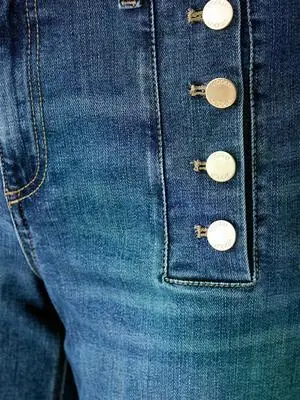 VICOLO Button-embellished Wide-leg Jeans