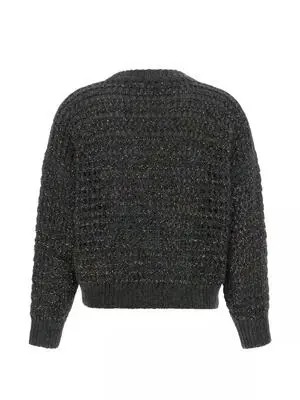 Brunello Cucinelli Sequin-embellished Open-mesh Sweater