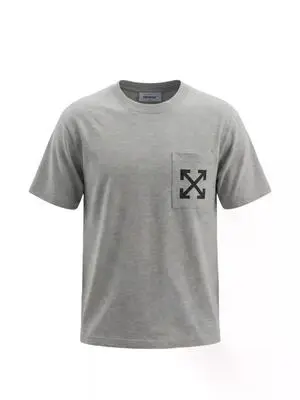 Off-White Arrows-print Patch Pocket T-shirt - Grey