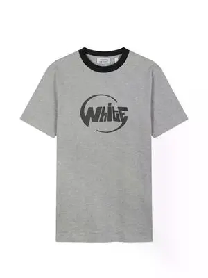 Off-White Graphic-print Ringer T-shirt - Grey