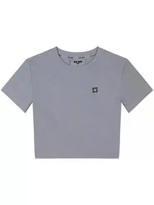 TEAM WANG DESIGN X Chuang Asia Logo-print Cropped T-shirt - Grey