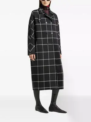 COURREGES Checked Double-breasted Coat