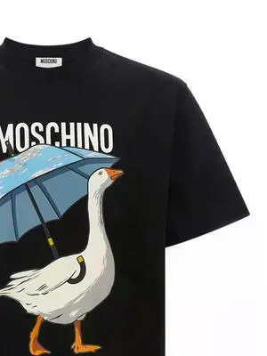Moschino Goose-print Logo-print T-shirt