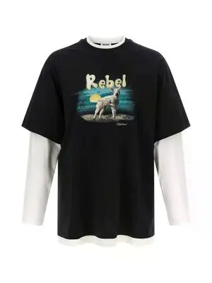 Moschino Rebel Graphic-print T-shirt - Black