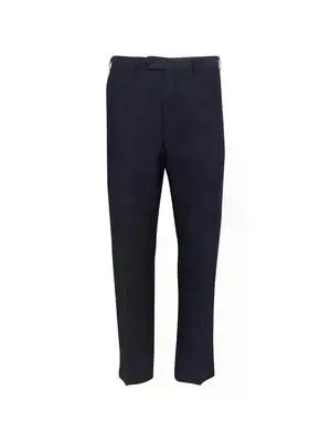 Ermenegildo Zegna Cropped Linen Trousers - Blue