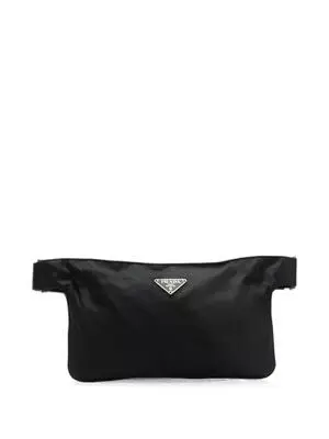 Prada 1990s Enamel Triangle Logo Belt Bag