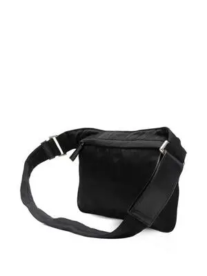 Prada 1990s Enamel Triangle Logo Belt Bag