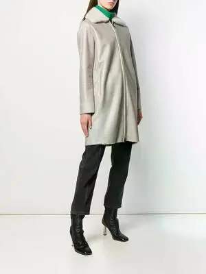 MANZONI 24 Mink Fur Collar Coat