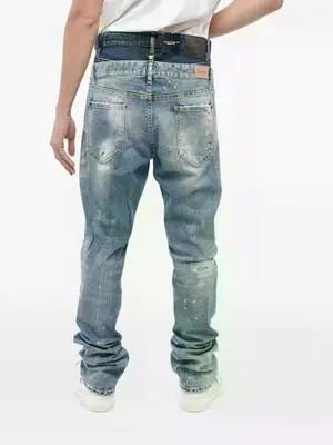 Dsquared2 Twin Pack Distressed Layered-waist Skinny Jeans