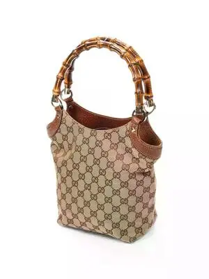 Gucci Small Bamboo Monogram-pattern Tote Bag