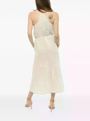 Woolrich Striped Belted Midi Dress - Neutrals