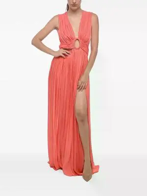 Costarellos Draped Cut-out Maxi Dress - Orange
