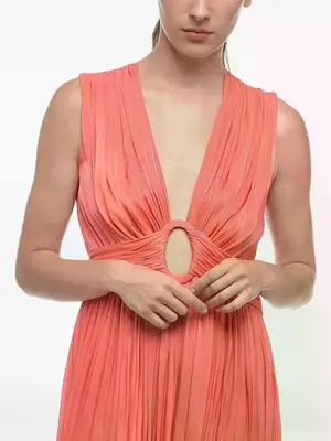 Costarellos Draped Cut-out Maxi Dress