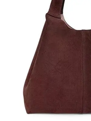 COCCINELLE Suede Logo-plaque Tote Bag