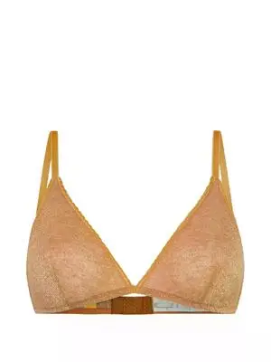 Momoni Amethist Lurex-jersey Bra - Brown