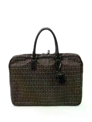 Fendi Zucca Print Laptop Bag - Brown