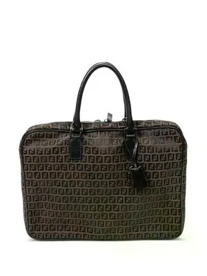 Fendi Zucca Print Laptop Bag - Brown