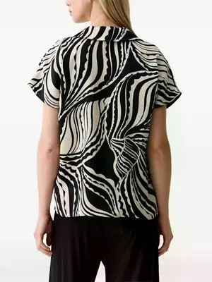 Joseph Ribkoff Abstract-print Short-sleeve Blouse