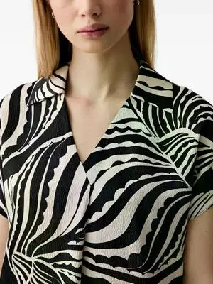 Joseph Ribkoff Abstract-print Short-sleeve Blouse