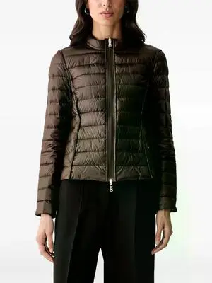 Patrizia Pepe Quilted-finish Zip-up Jacket - Brown