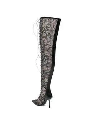 JIMMY CHOO Scarlett Lace-up Over-the-knee Boots