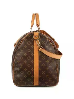 LOUIS VUITTON 55 Keepall Monogram Travel Bag - Brown