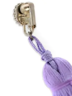 Dsquared2 Purple Tassel Drop Earrings