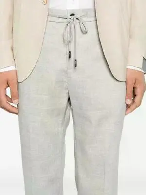 Peserico Drawstring-waistband Tailored Trousers - Grey