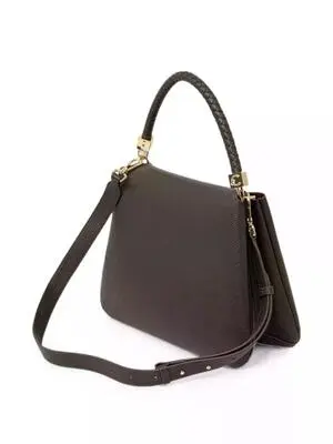 COCCINELLE Medium Tiggy Braided-handle Leather Tote Bag - Brown