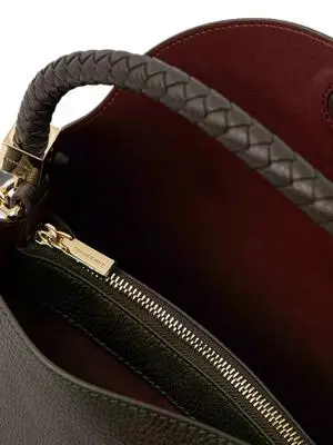 COCCINELLE Medium Tiggy Braided-handle Leather Tote Bag - Brown