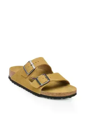 BIRKENSTOCK Arizona Buckle-fastening Suede Sandals - Brown