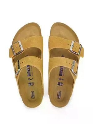 BIRKENSTOCK Arizona Buckle-fastening Suede Sandals - Brown