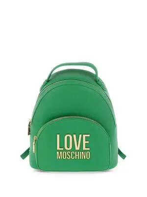 Moschino Logo-plaque Backpack - Green
