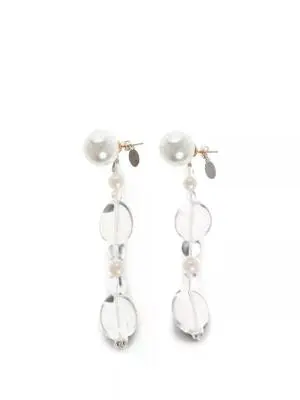 Magda Butrym Pearl And Stone Earrings - Silver