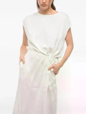 Woolrich Drawstring-waist Sleeveless Midi Dress