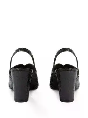 Momoni Baca Laminated-leather Sandals - Black