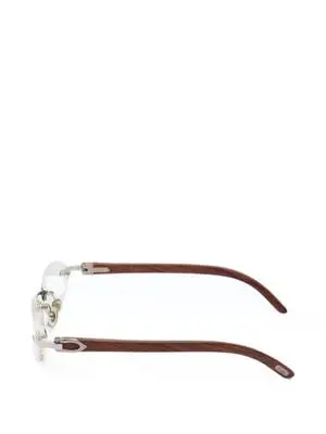 Cartier 2000s Rimless Wood Glasses