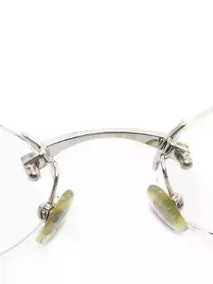 Cartier 2000s Rimless Wood Glasses