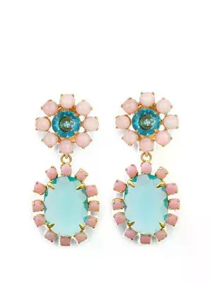 BOUNKIT JEWELRY Quartz And Opal Drop Earrings - Gold