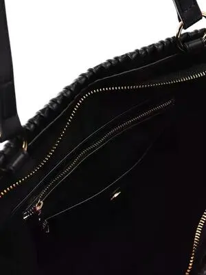 Moschino Pleated Logo-plaque Tote Bag