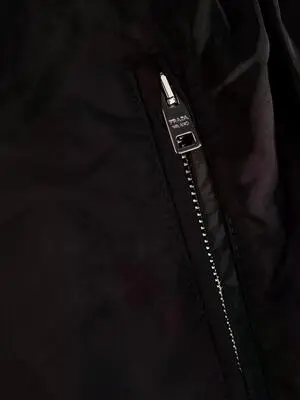 Prada Mini Zip-up Bubble-hem Skirt