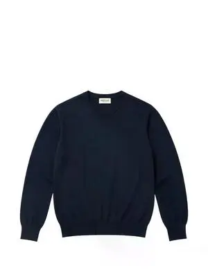 HERITAGE Ribbed-trim Sweater - Blue